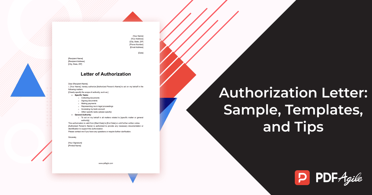 Personal Authorization Letter Sample