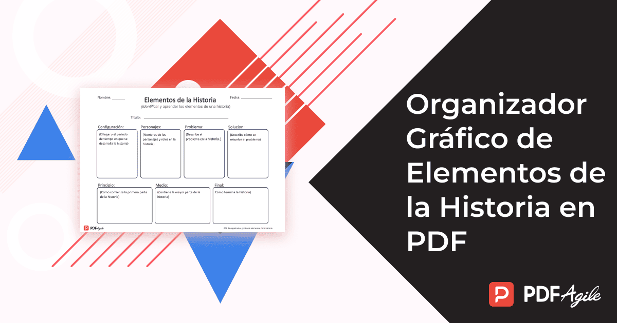 Organizador Gráfico de Elementos de la Historia en PDF | PDF Agile