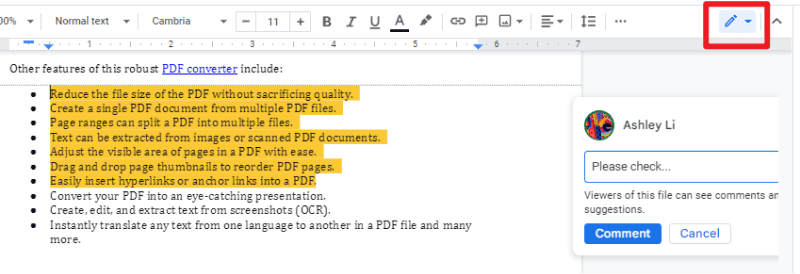 How To Add Comments On A PDF On Windows Online Mac Chrome Google Drive And SharePoint PDF 
