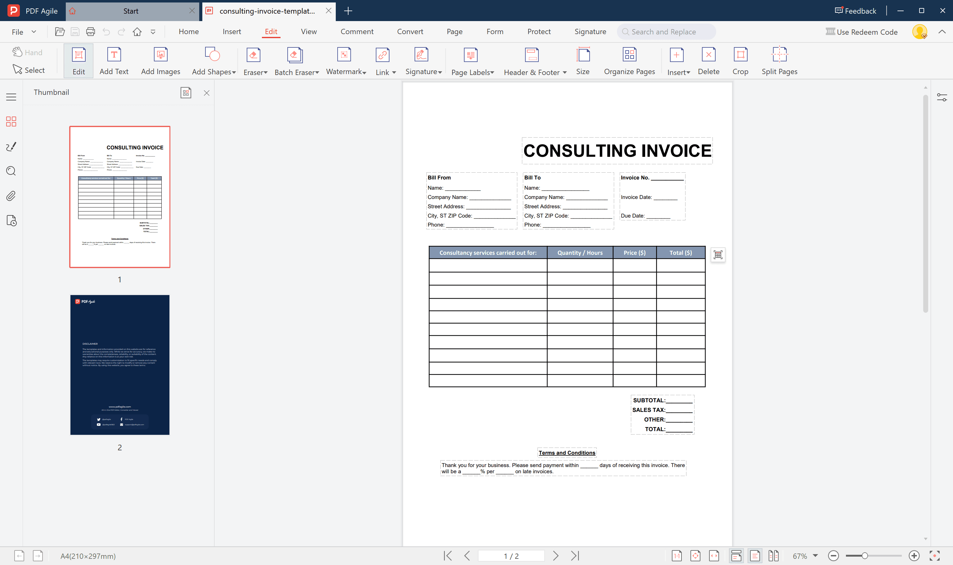 Consulting Invoice Template – Free Download & Writing Guide