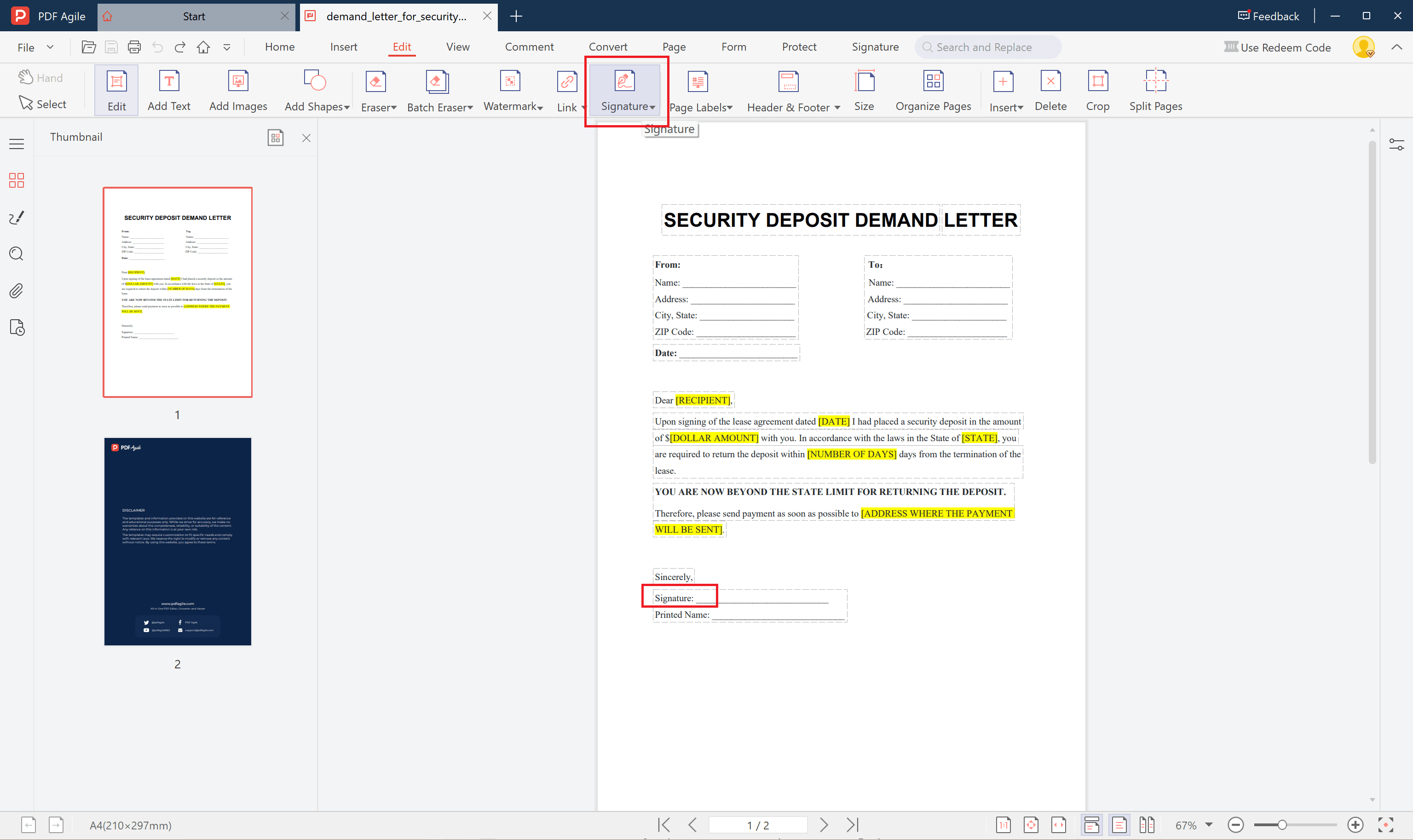 Demand Letter for Security Deposit – Free PDF Samples and Writing Tips