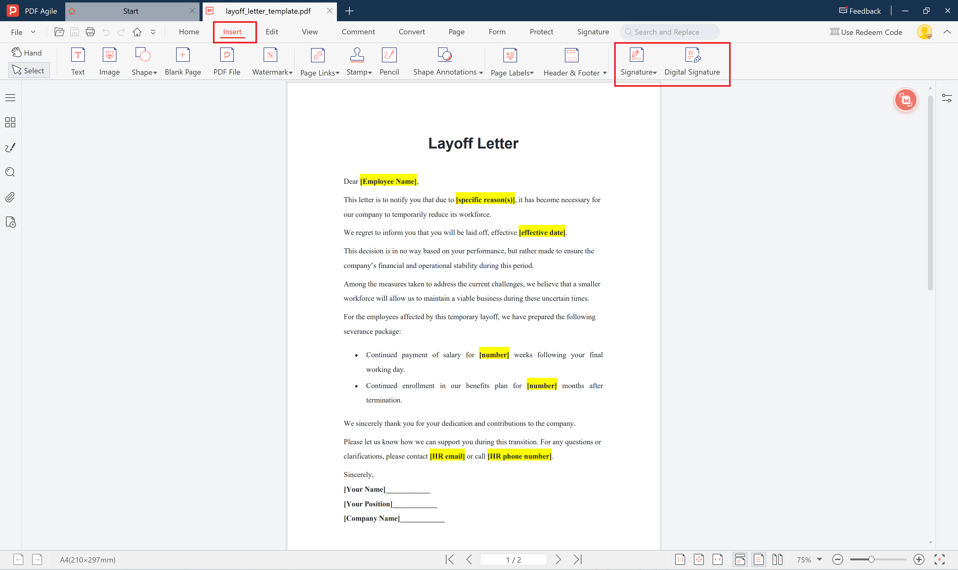 Layoff Letter Template - Free, Editable & Printable | PDF Agile