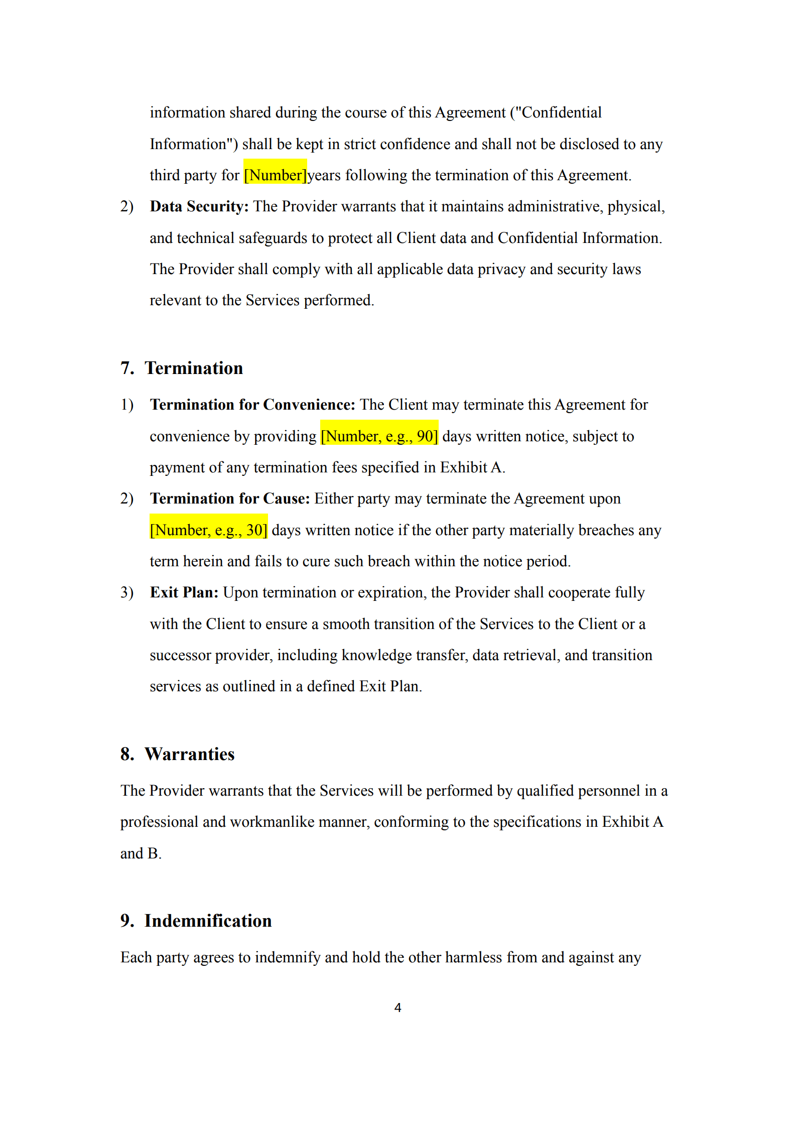 Outsourcing Contract Template – Free & Editable | PDF Agile
