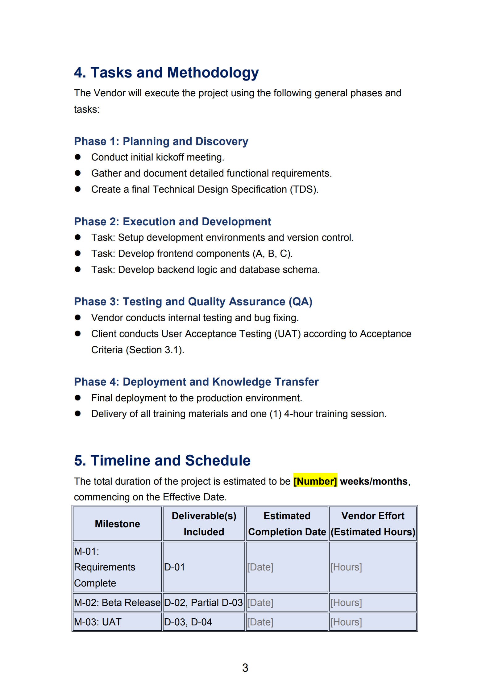 Statement of work template - Fillable PDF Samples (Free)