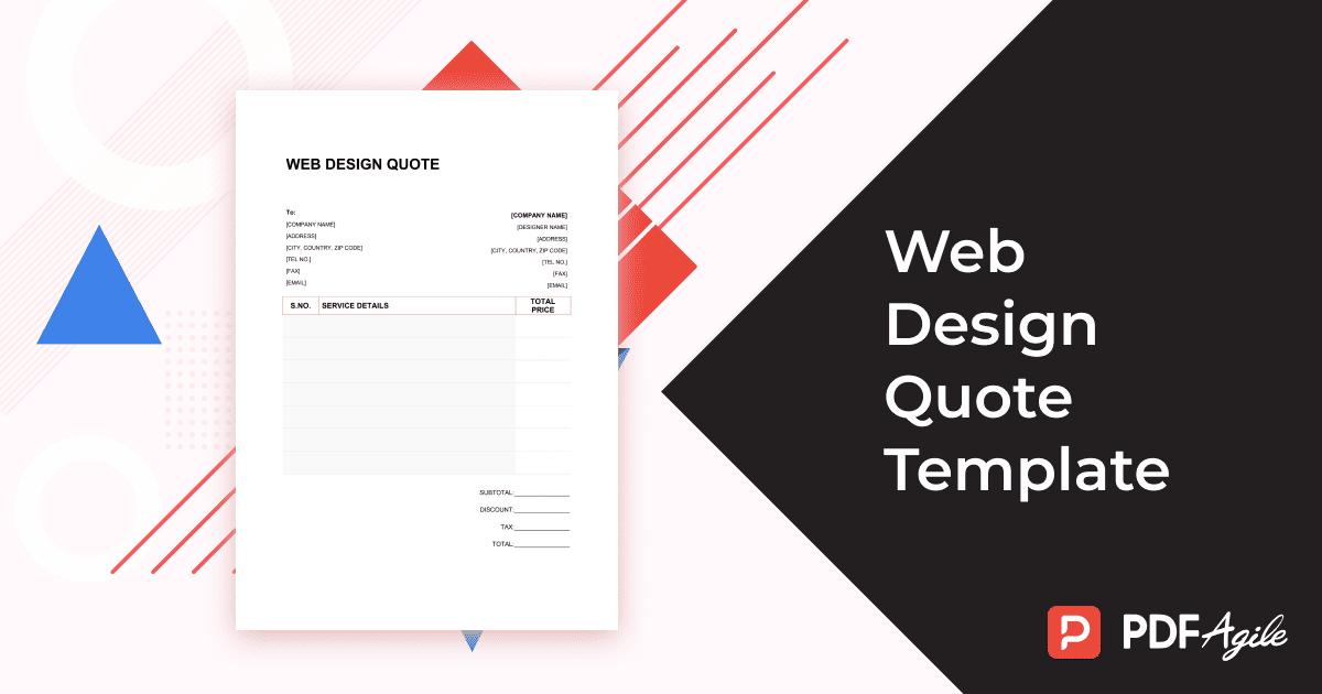 Web Design Quote Template | Free & Customizable PDF
